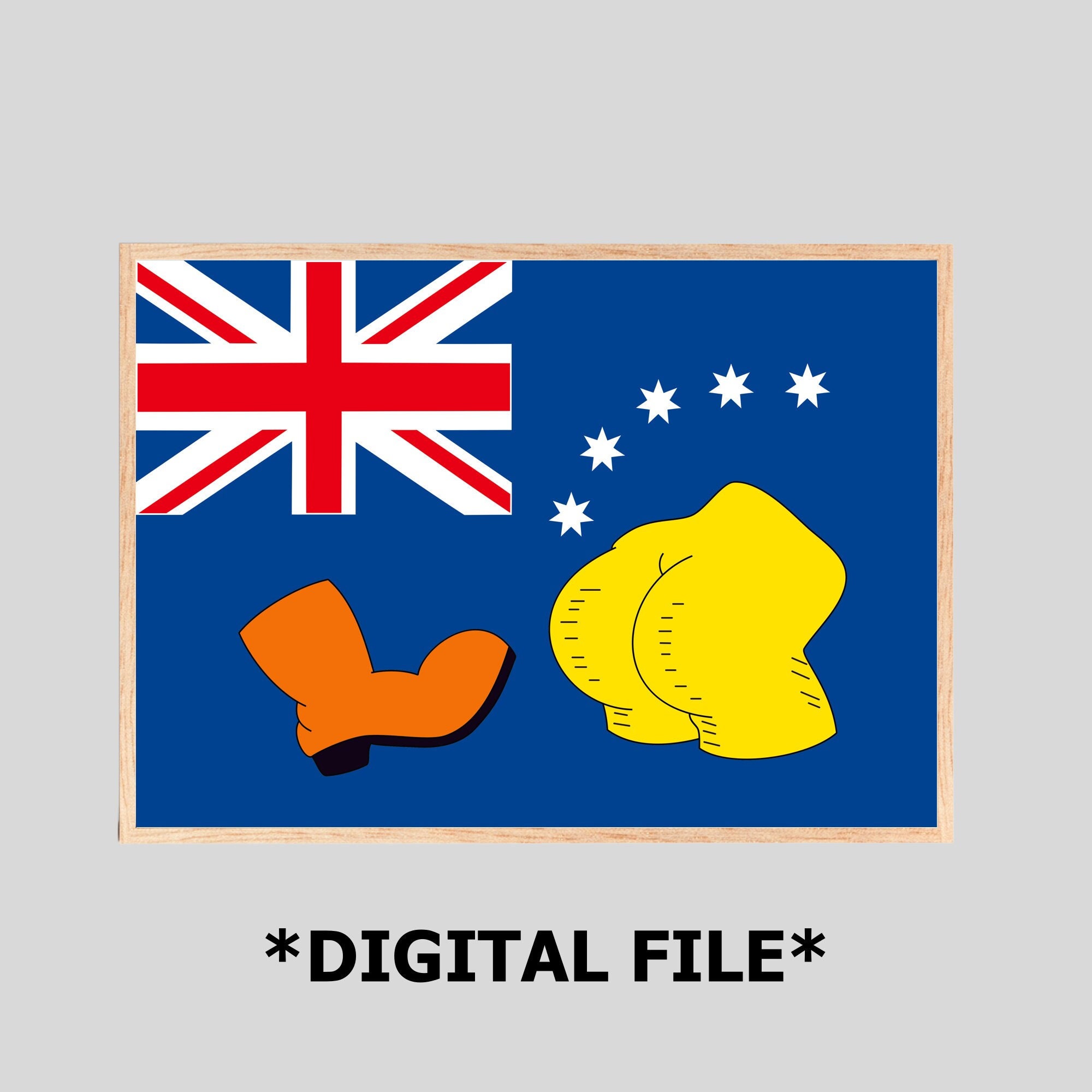 DIGITAL Simpsons A3 Poster Simpsons Wall Art Booting Flag unframed - Etsy