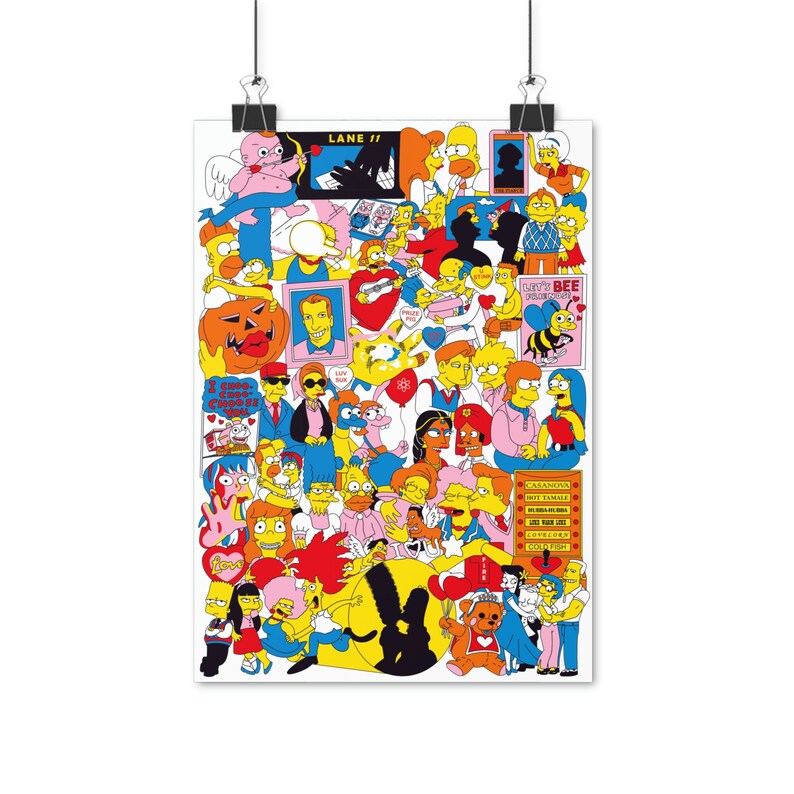 DIGITAL Simpsons A3 Poster - Simpsons Wall Art - Love Day (unframed) - Etsy