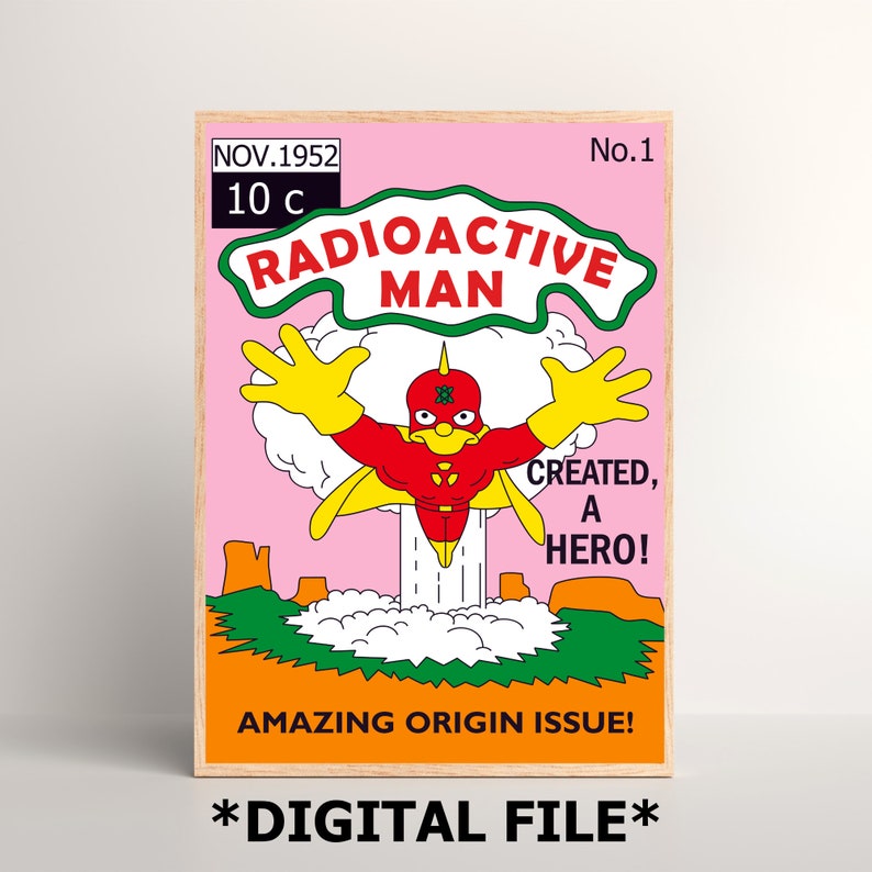 DIGITAL Simpsons A3 Poster Simpsons Wall Art Radioactive - Etsy