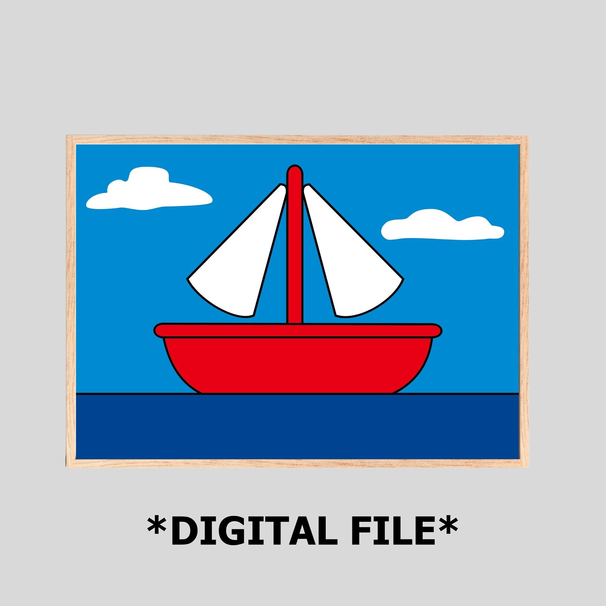 DIGITAL Simpsons A3 Poster - Simpsons Wall Art - Sailboat (unframed) - Etsy