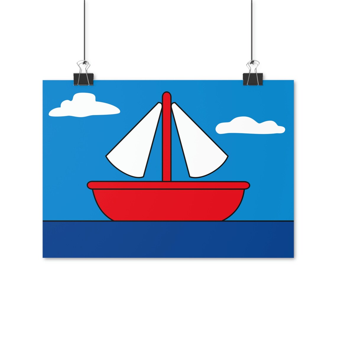 DIGITAL Simpsons A3 Poster Simpsons Wall Art Sailboat unframed - Etsy
