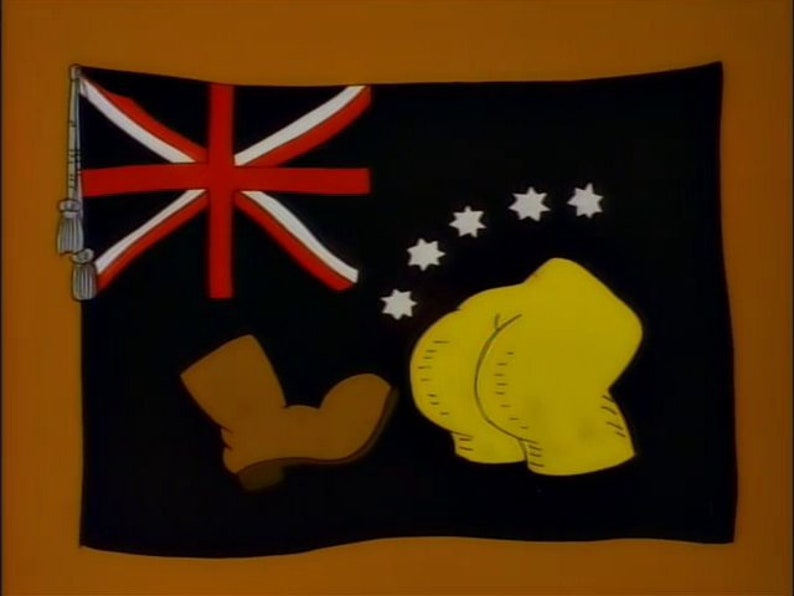 Digital Simpsons A3 Poster Simpsons Wall Art Booting Flag Unframed Etsy