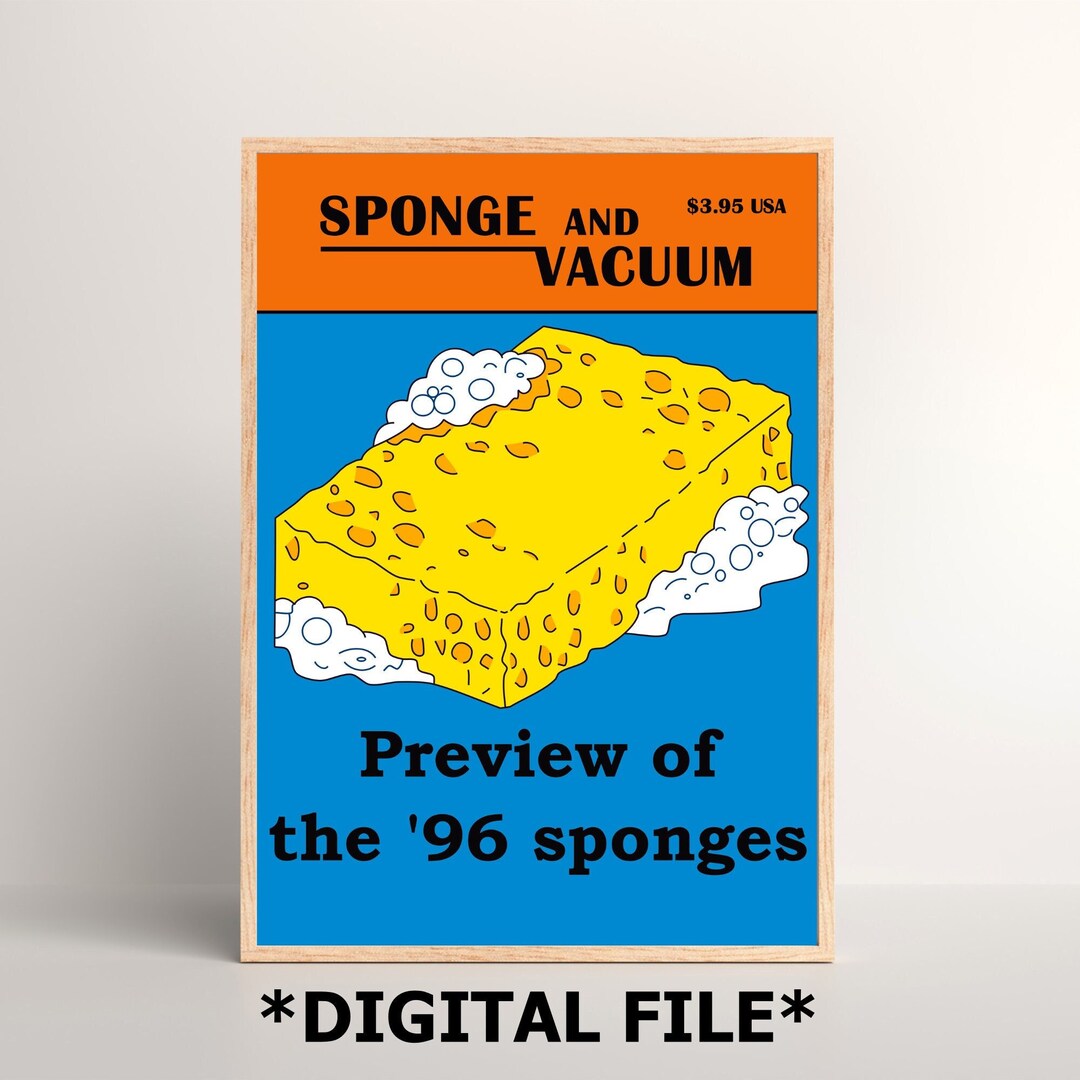 DIGITAL Simpsons A3 Poster - Simpsons Wall Art - Sponge and Vacuum ...