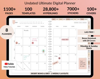 Undated Digital Planner | Etsy
