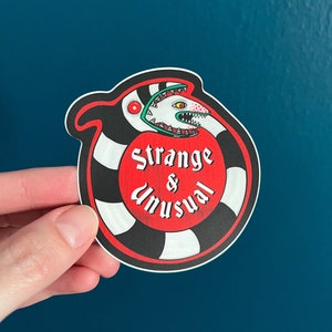 Strange and Unusual Vinyl Sticker, Sandworm Sticker, Halloween Gift ...