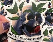 Death Before Decaf Vinyl Sticker Coffee Nerd Sticker Coffee - Etsy