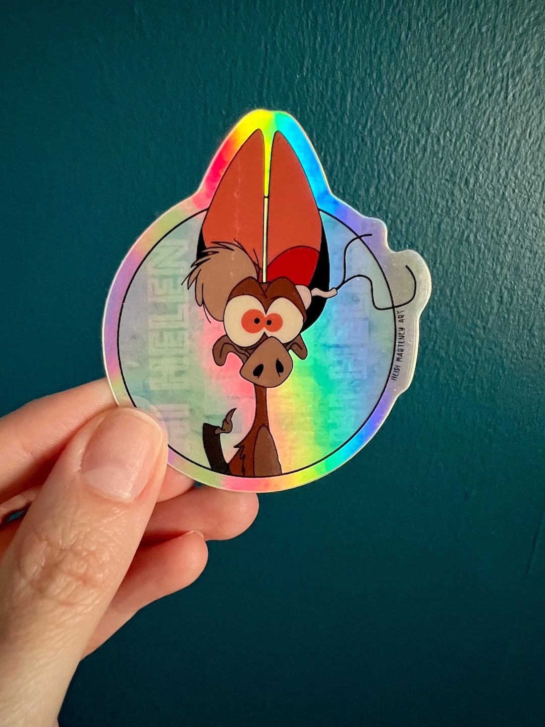 Holographic Hi Helen Sticker, Vinyl Ferngully Inspired Sticker ...