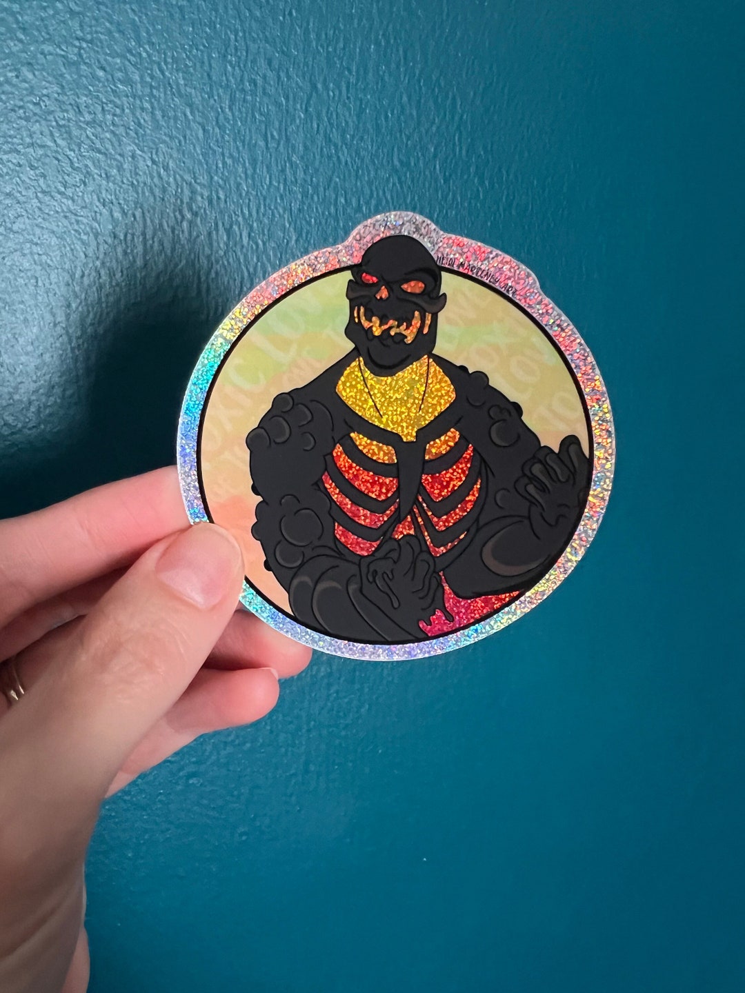 Glitter Holographic Toxic Love Sticker, Vinyl Ferngully Inspired ...