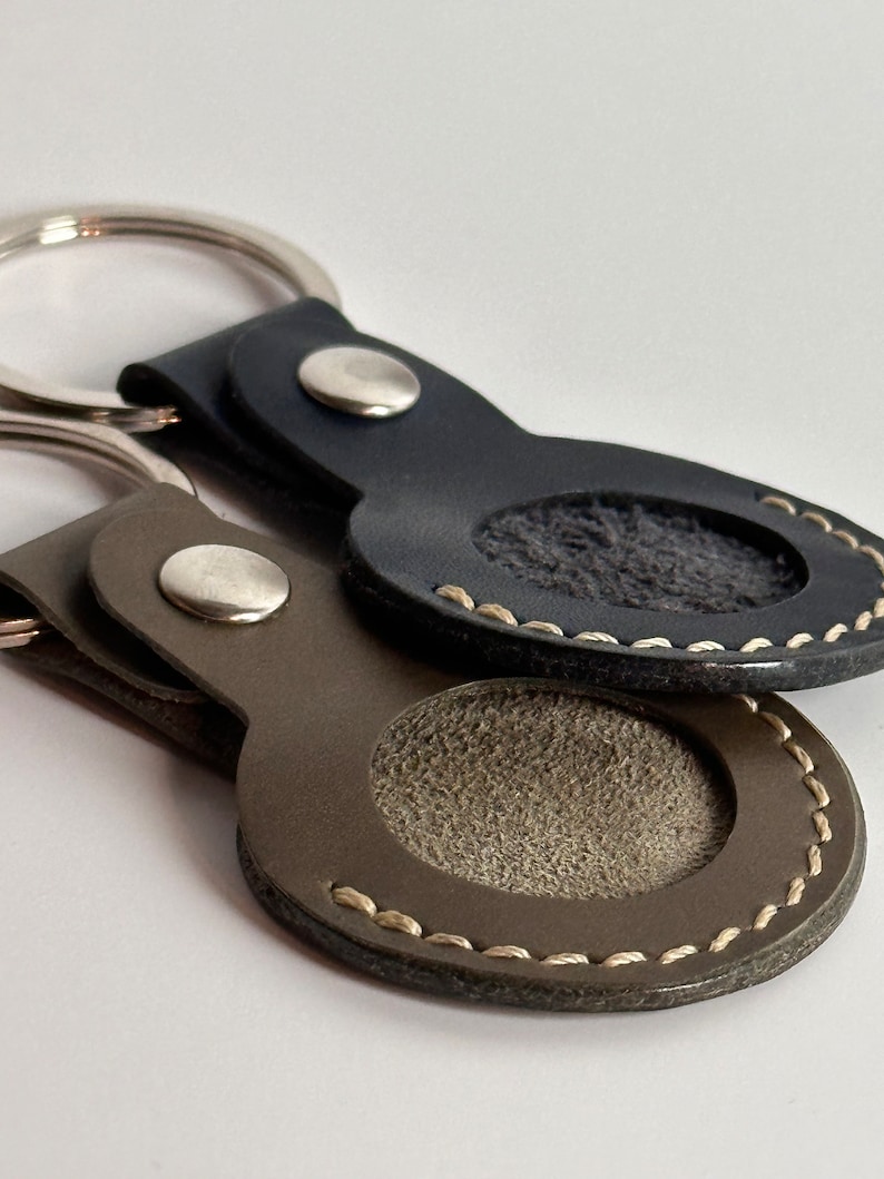 Custom Hand-stitched Air Tag Keychain Leather Premium Thread and ...