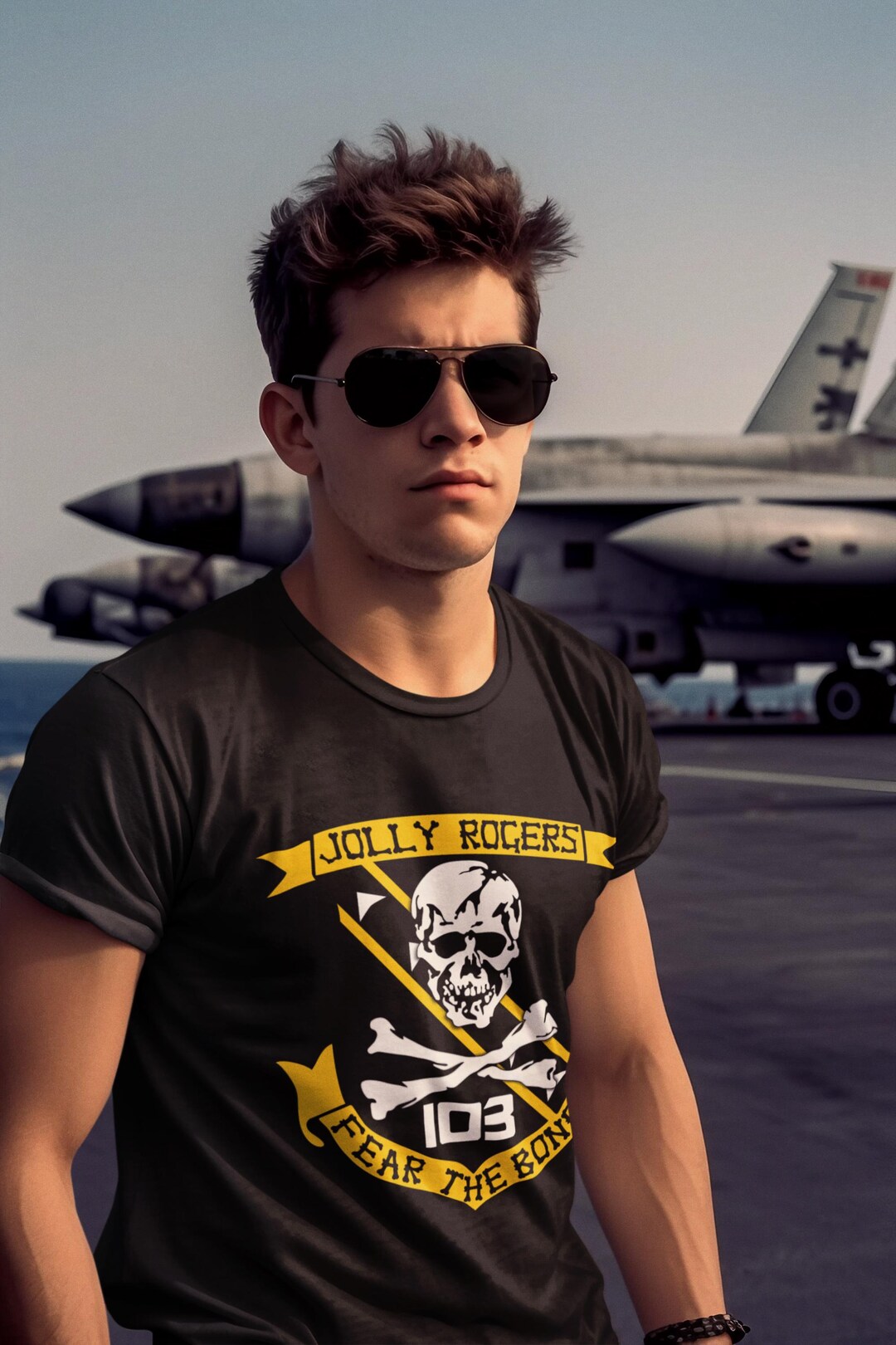 VF 103 Fear the Bones T-shirt: US Navy Squadron Aviation Tee - Etsy