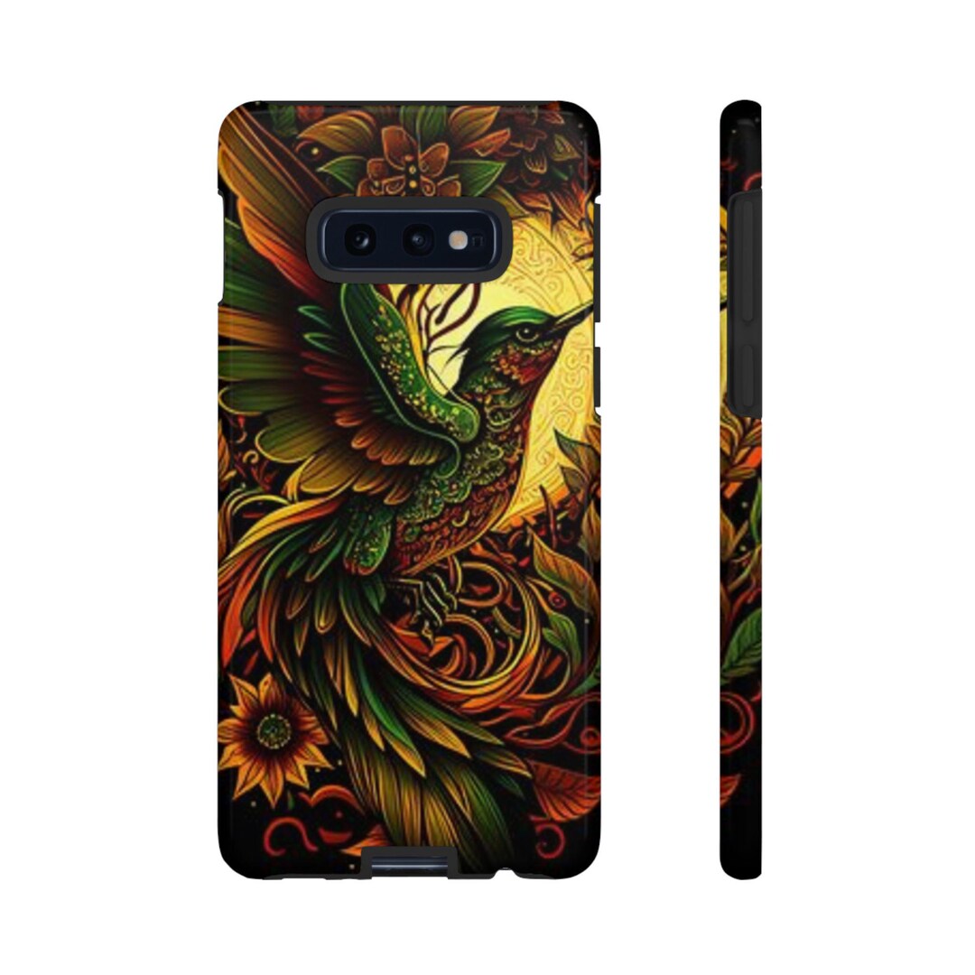 Floral Hummingbird Mexican Embroidery Phone Case for iPhone 16, 15, 14 ...