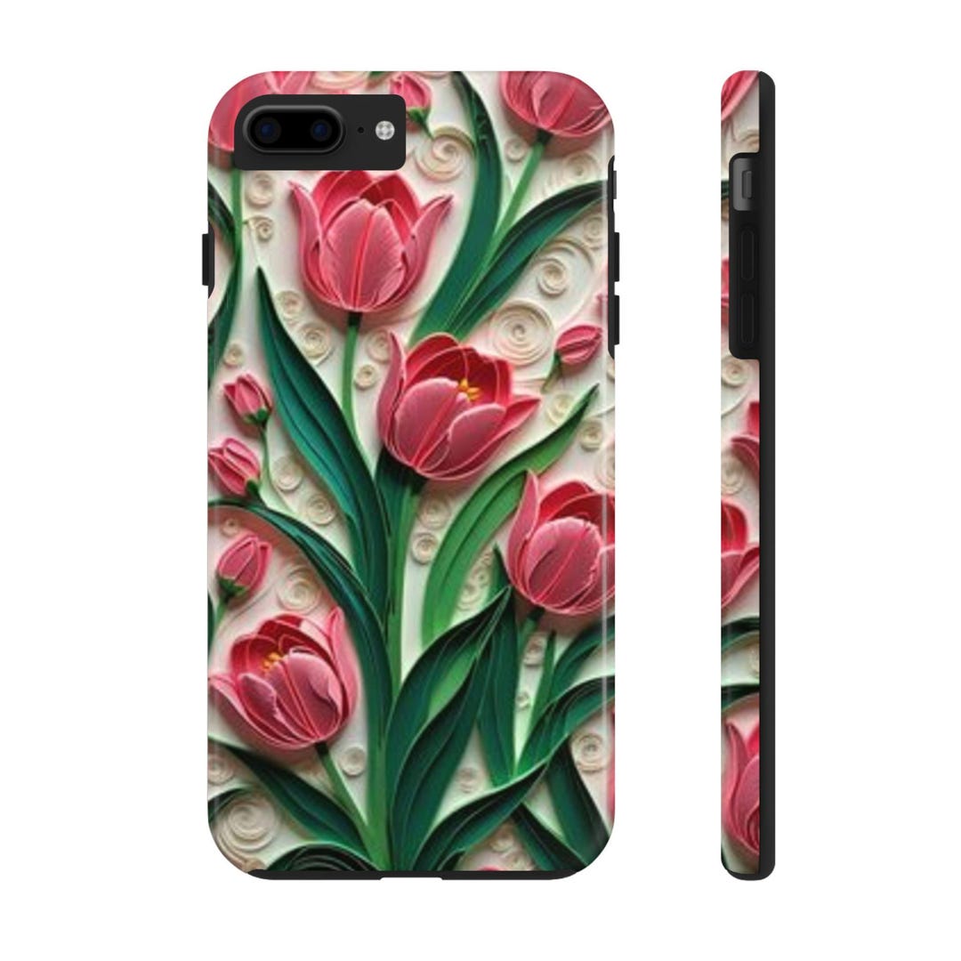 3D Tulip Garden Blooming Beauty Phone Case Tough, Elegant Protection ...