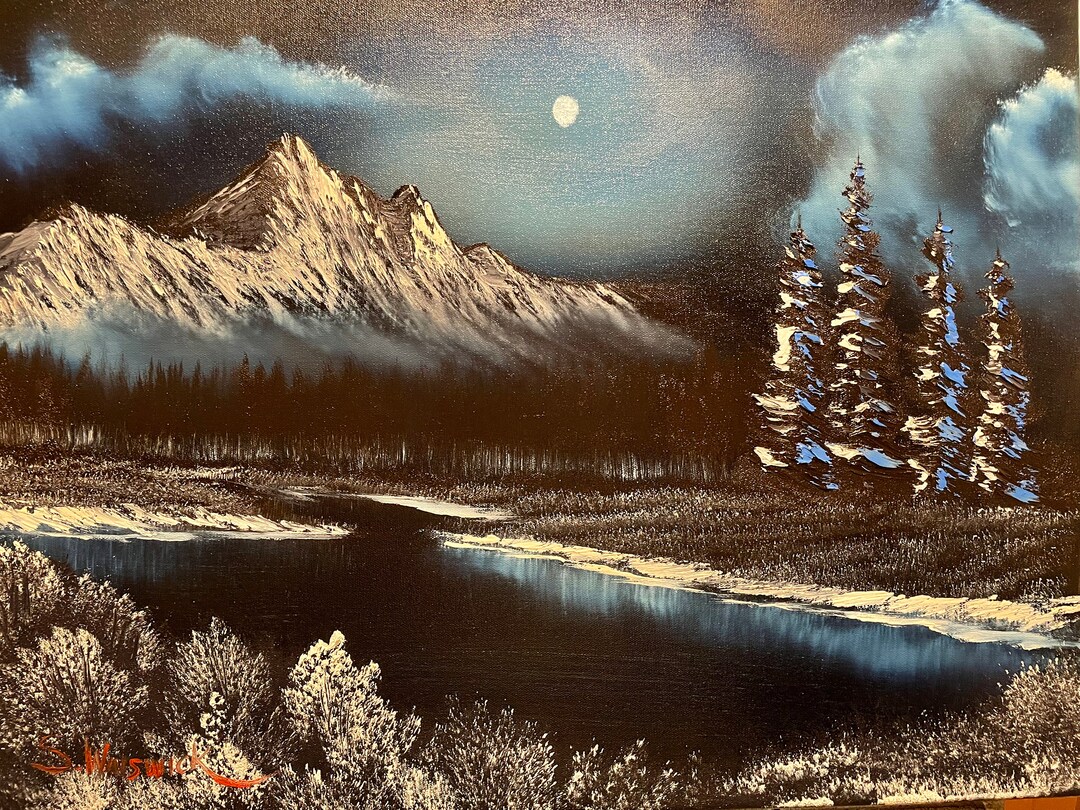 Full Moon Over Alaska - Etsy