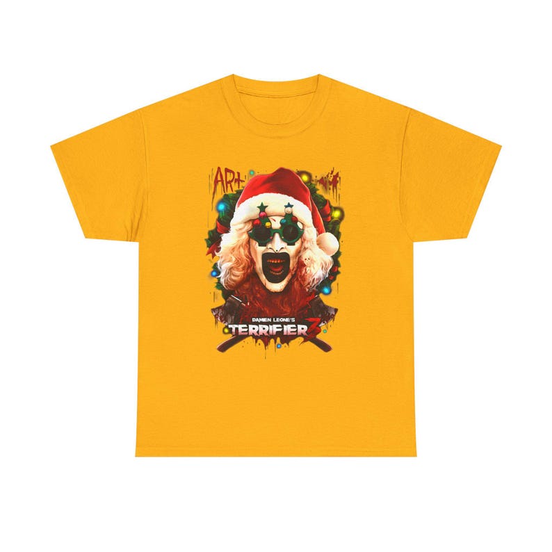 Terrifier 3 Shirt, Horror Movie Graphic Tee, Unisex Cotton Holiday ...