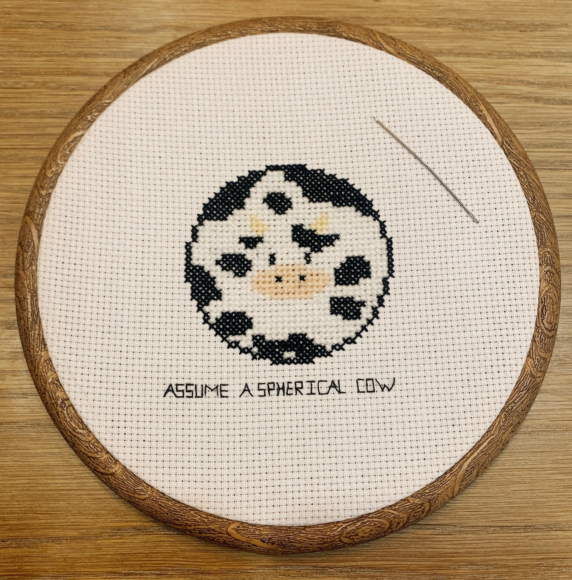Assume a Spherical Cow Cross Stitch Science Physics Joke Funny Beginner ...