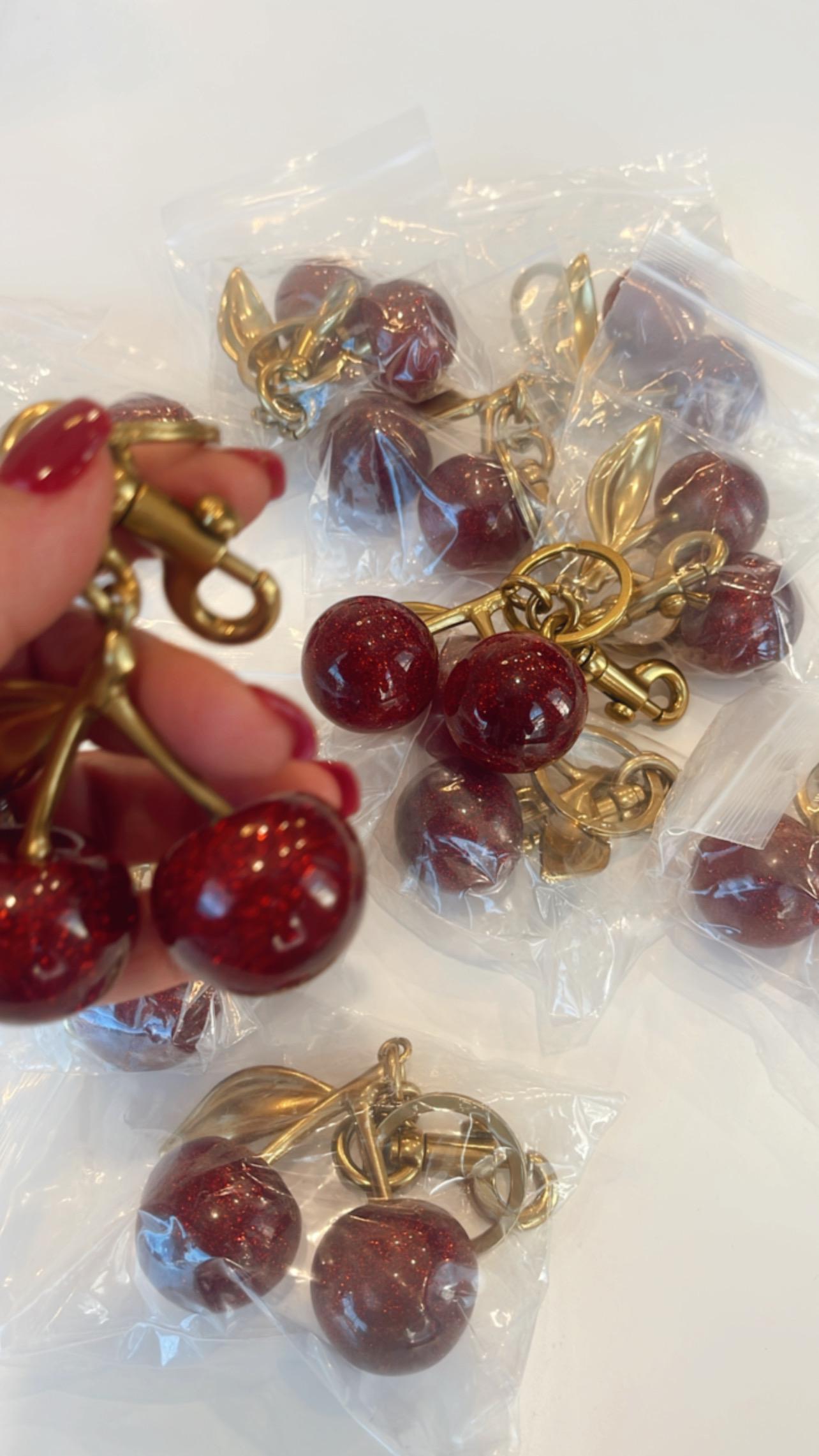 Cherry Bag Charm - Etsy