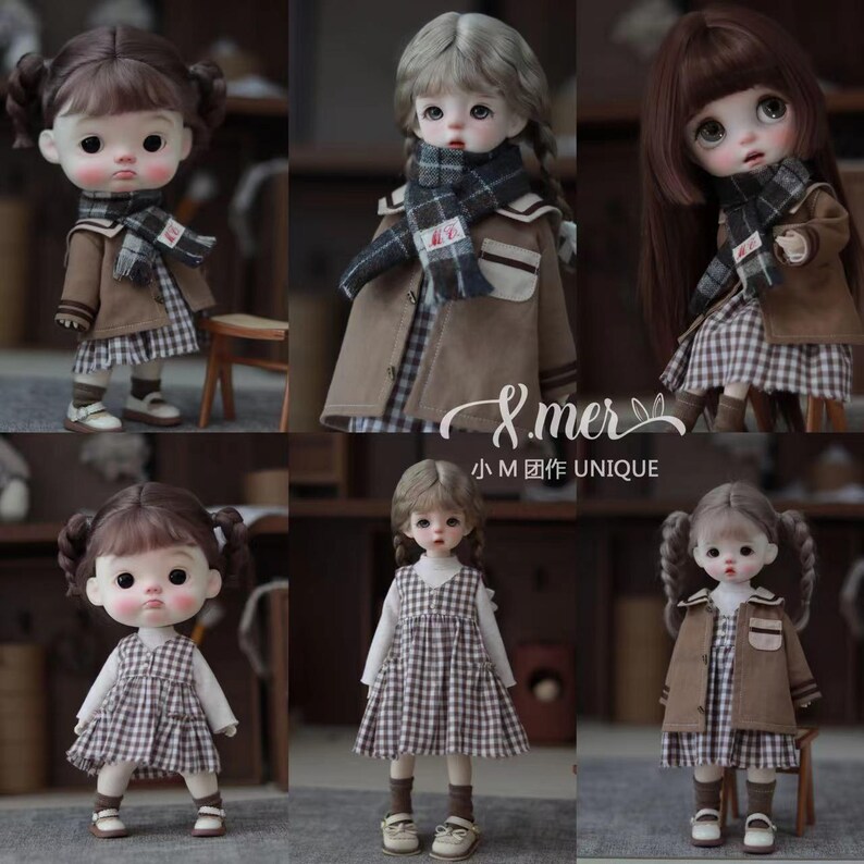 小mer BJD 1/4 BJD DOLL Patterns Jacket and Dress Base Shirt Set - Hazel ...