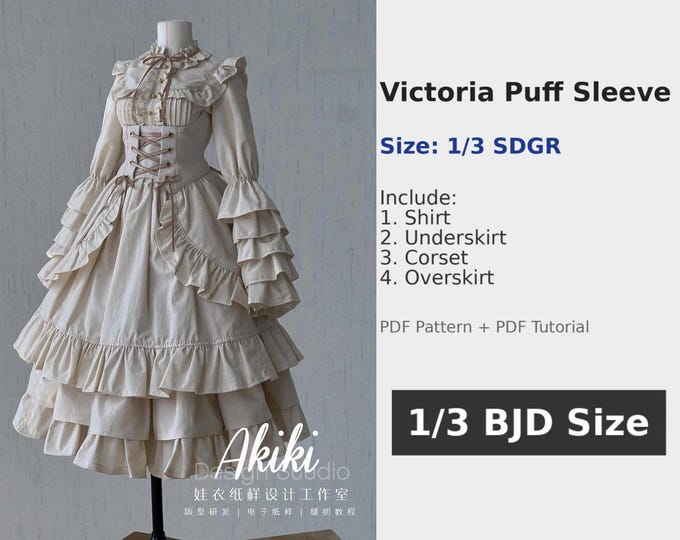 Smart Doll Pattern of DRESS in Digital PDF Format for Medium and Small ...