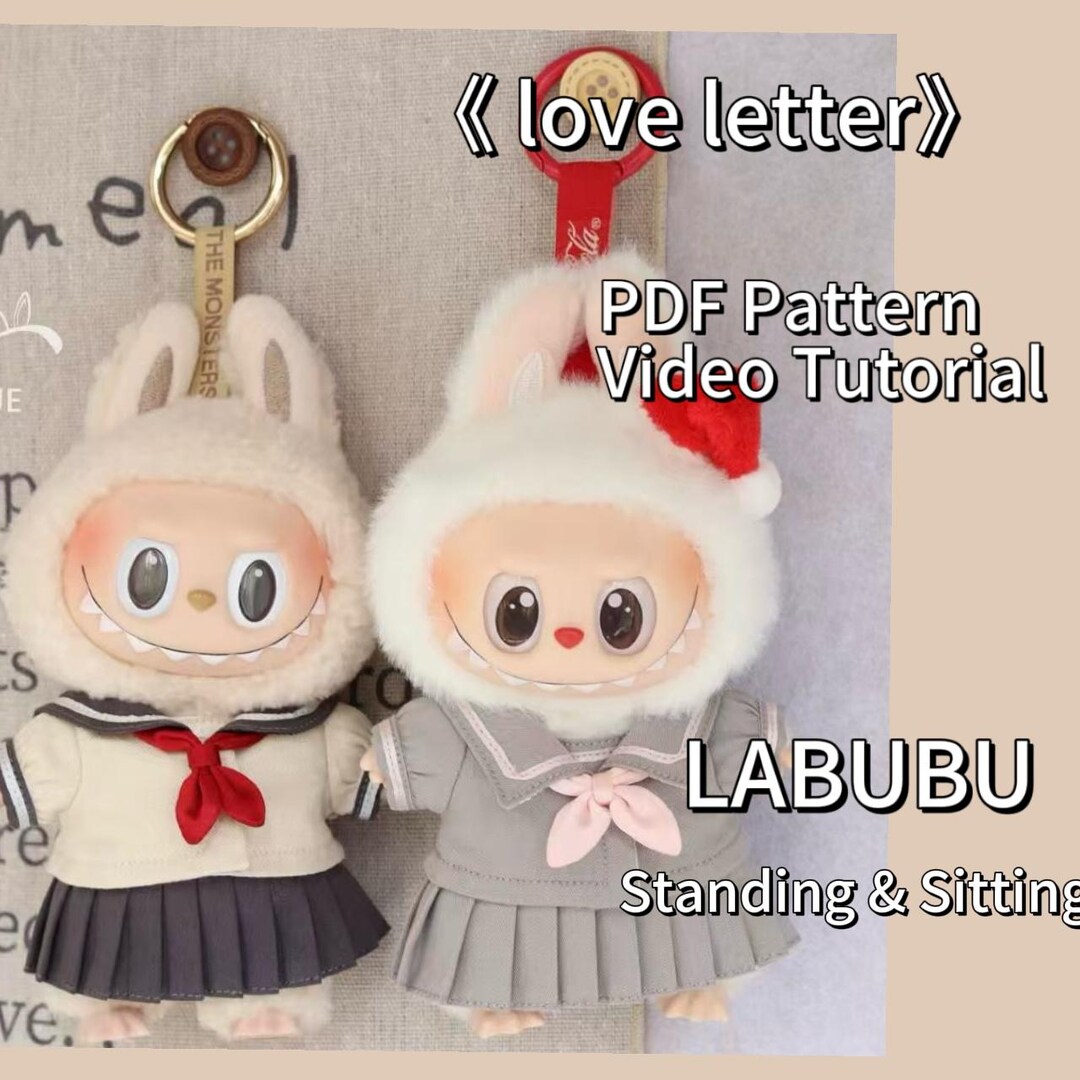 LABUBU STANDING & Sitting Macaron Doll Clothes- Love Letter - Etsy