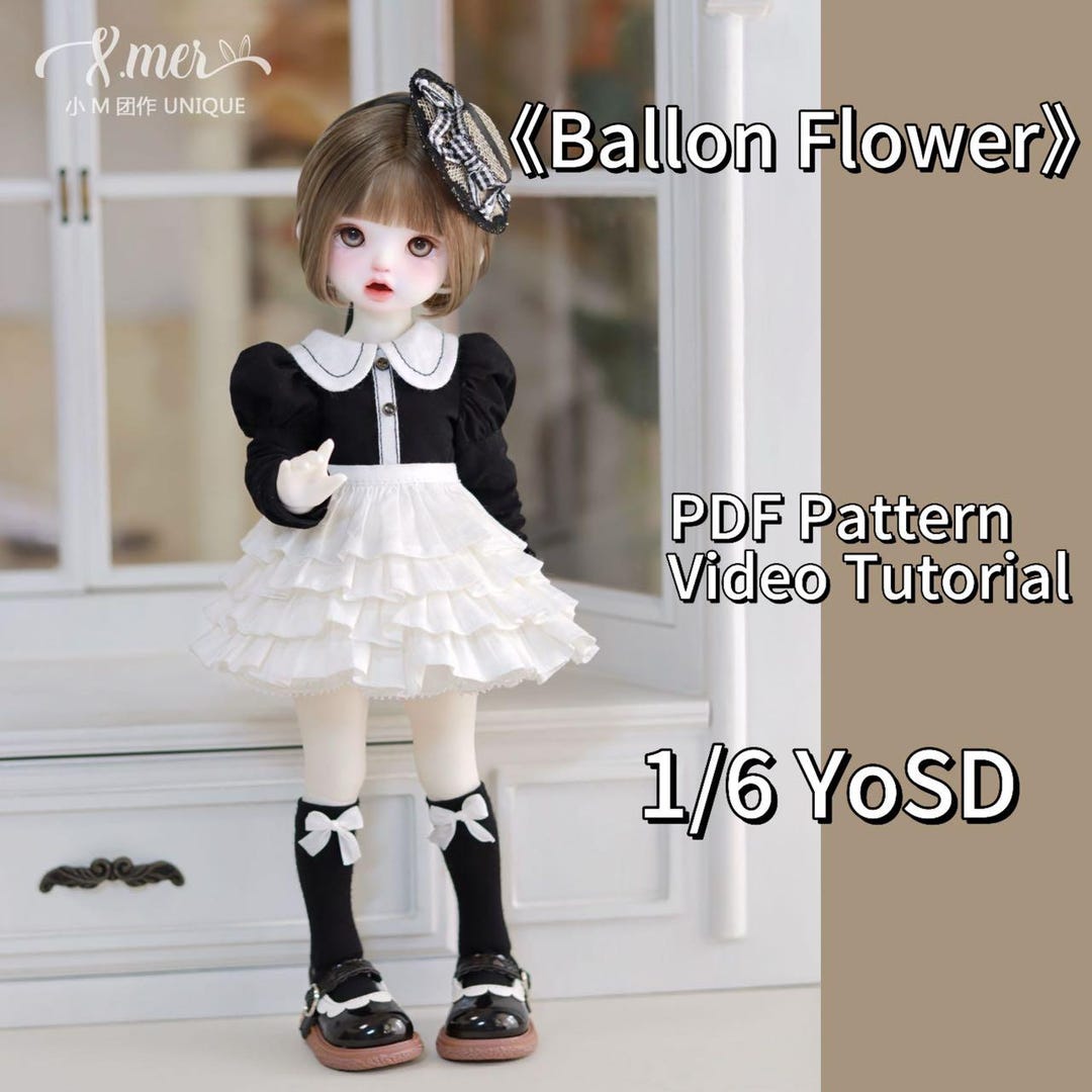 小mer BJD 1/6 BJD DOLL Patterns Ballon Flower ( Note: Hat is Not Easy to ...
