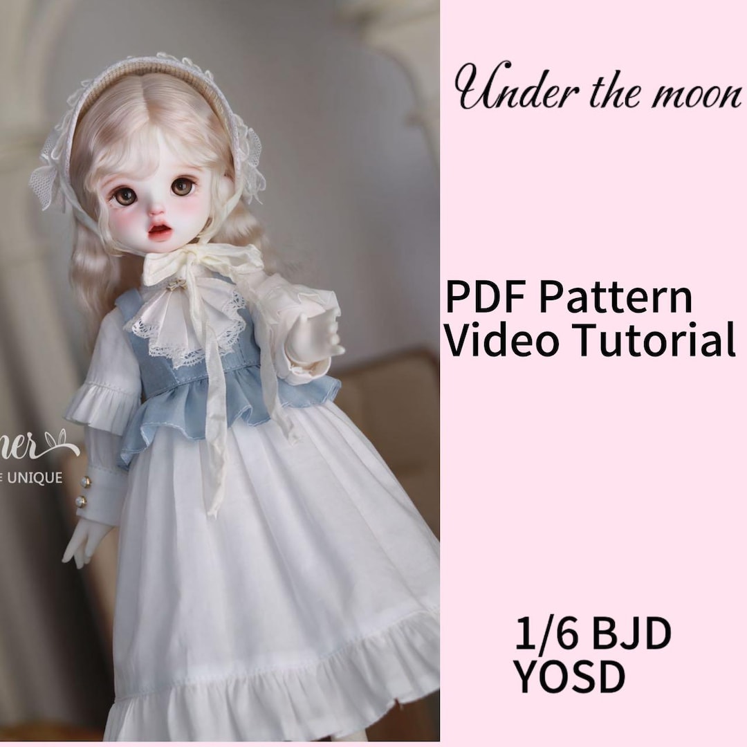 小mer BJD 1/6 BJD DOLL Patterns - Under the Moon--no Seam Allowance ...