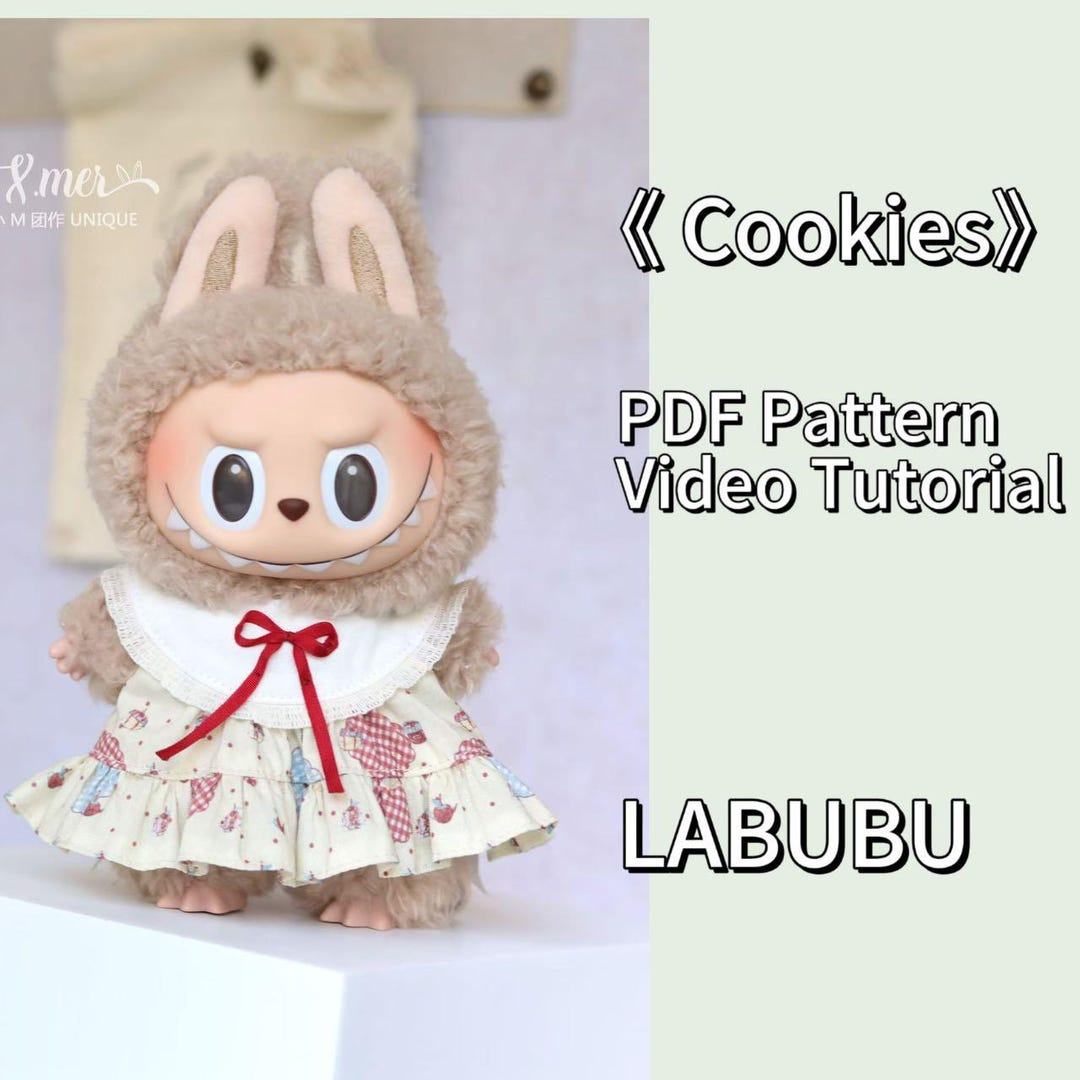 LABUBU STANDING & Sitting Macaron Doll Clothes- Cookies - Etsy
