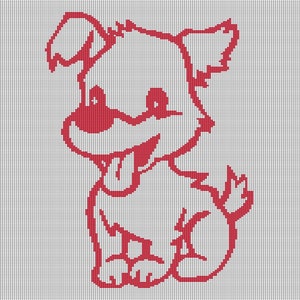 Puppy Crochet Afghan Pattern Graph - Etsy