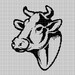Cow Head 4 Crochet Afghan Pattern Graph - Etsy