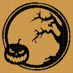 Halloween Crochet Afghan Pattern Graph - Etsy