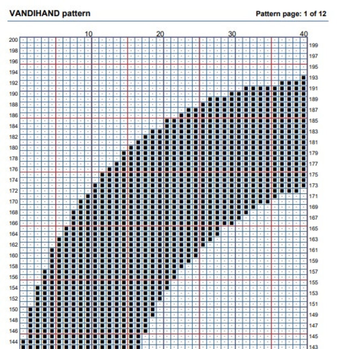 Love Cat Crochet Afghan Pattern Graph - Etsy