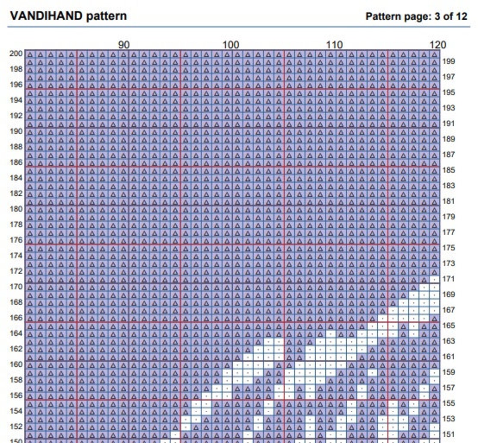 Feather Crochet Afghan Pattern Graph | Etsy