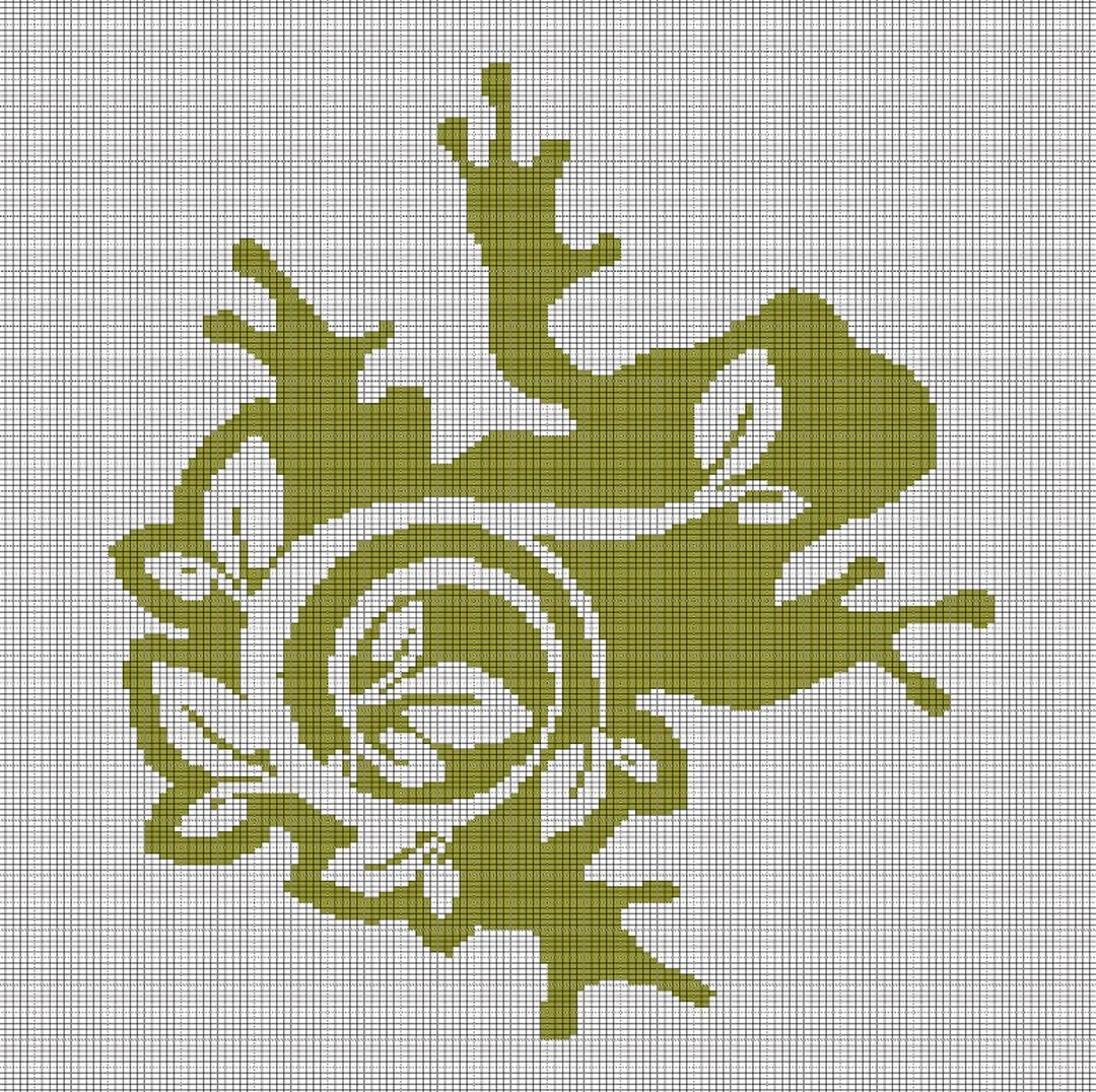 Flower Frog Crochet Afghan Pattern Graph - Etsy