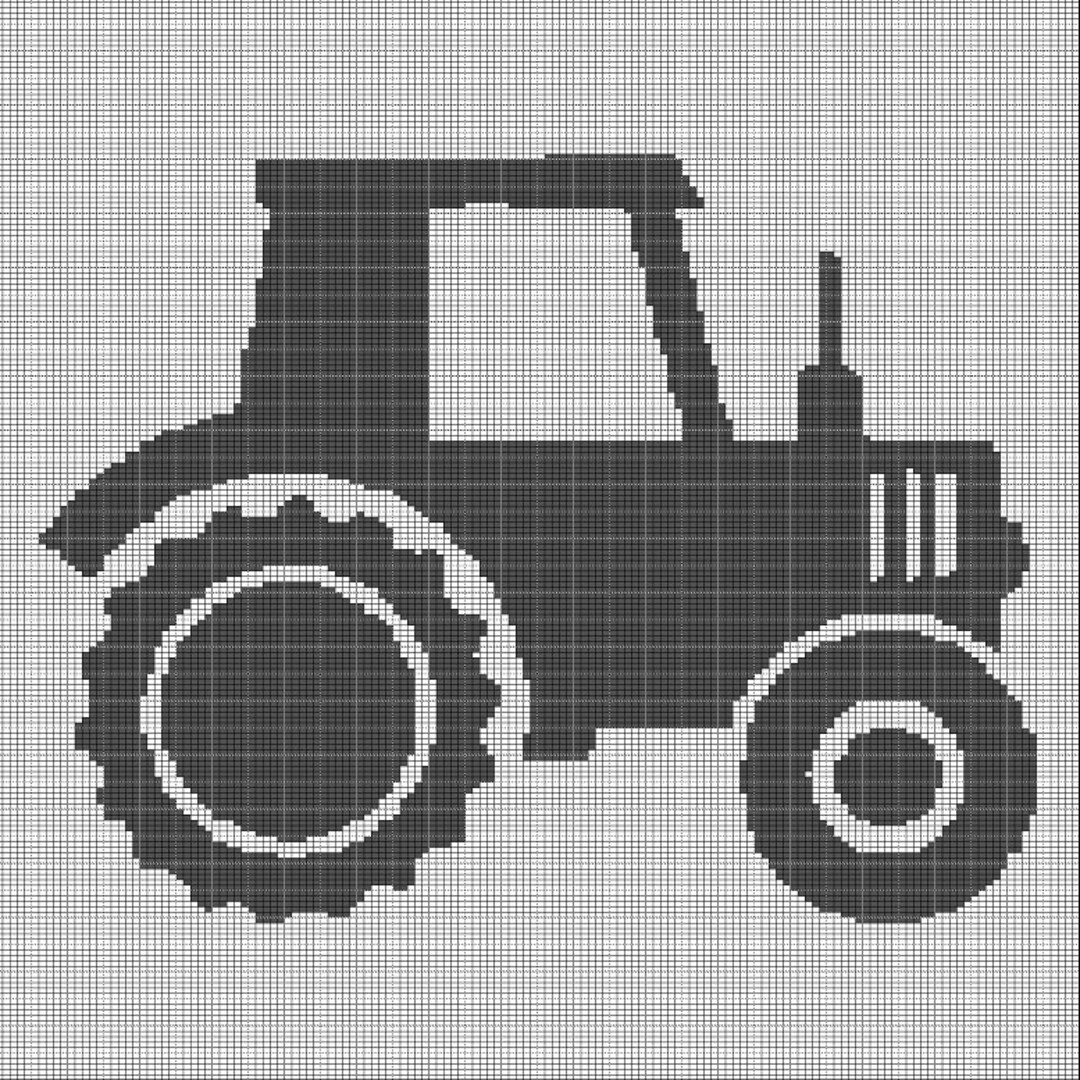Tractor 3 Crochet Afghan Pattern Graph - Etsy