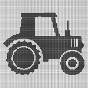 Tractor 3 Crochet Afghan Pattern Graph - Etsy