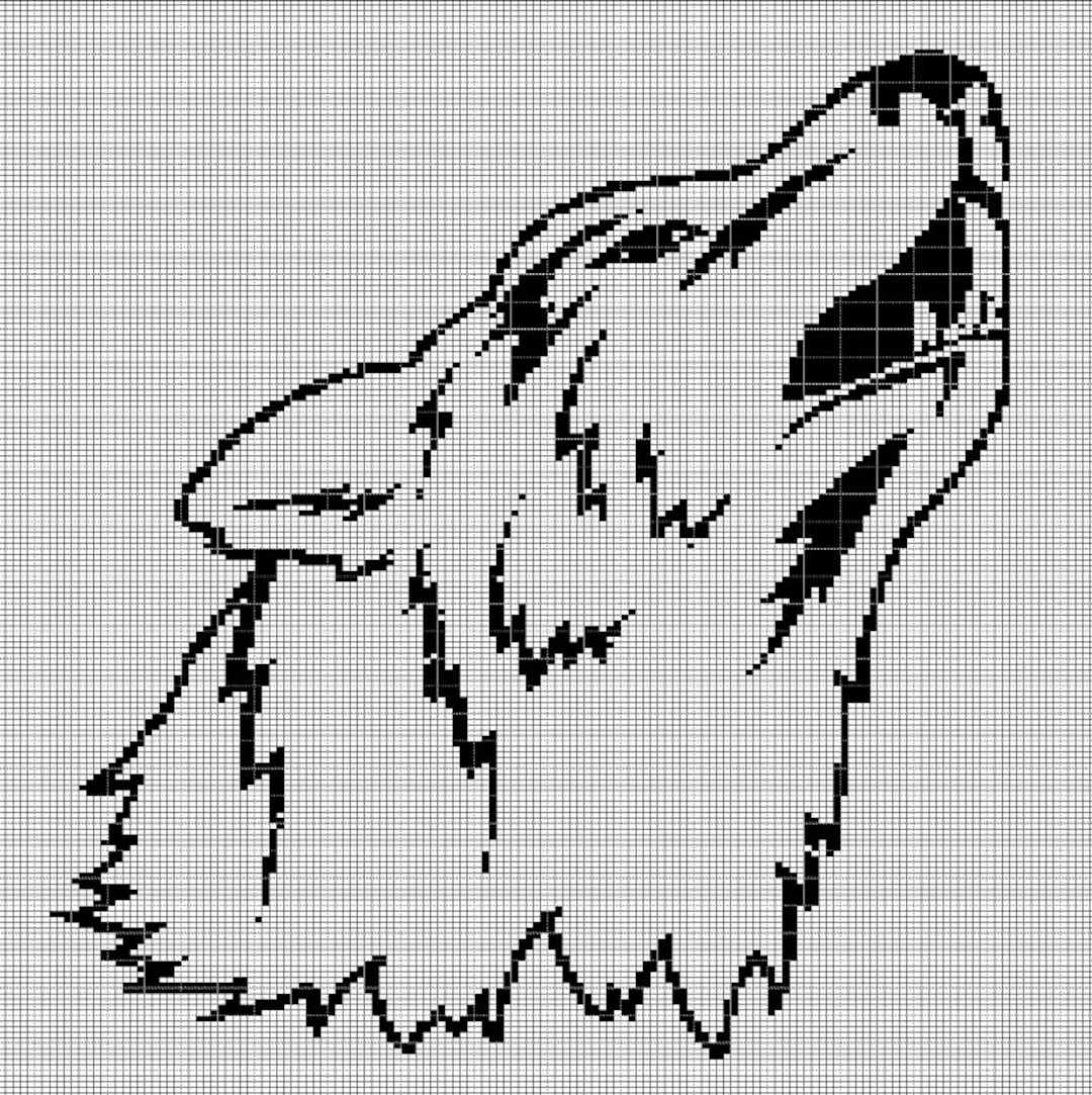 Wolf Head 5 Crochet Afghan Pattern Graph - Etsy
