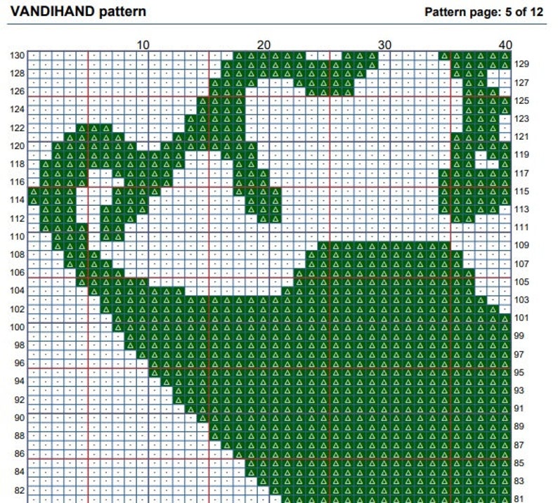 Mountains 3 Crochet Afghan Pattern Graph - Etsy