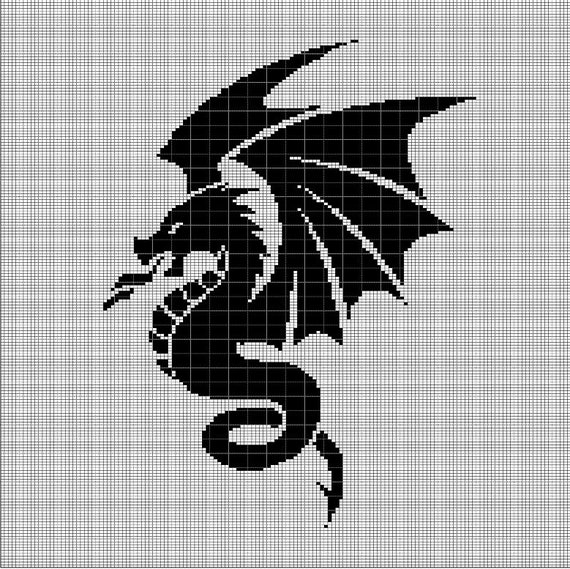 Dragon 13 Crochet Afghan Pattern Graph | Etsy