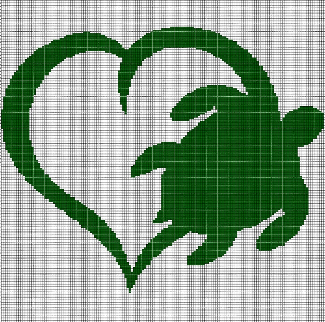 Love Turtle 2 Crochet Afghan Pattern Graph - Etsy