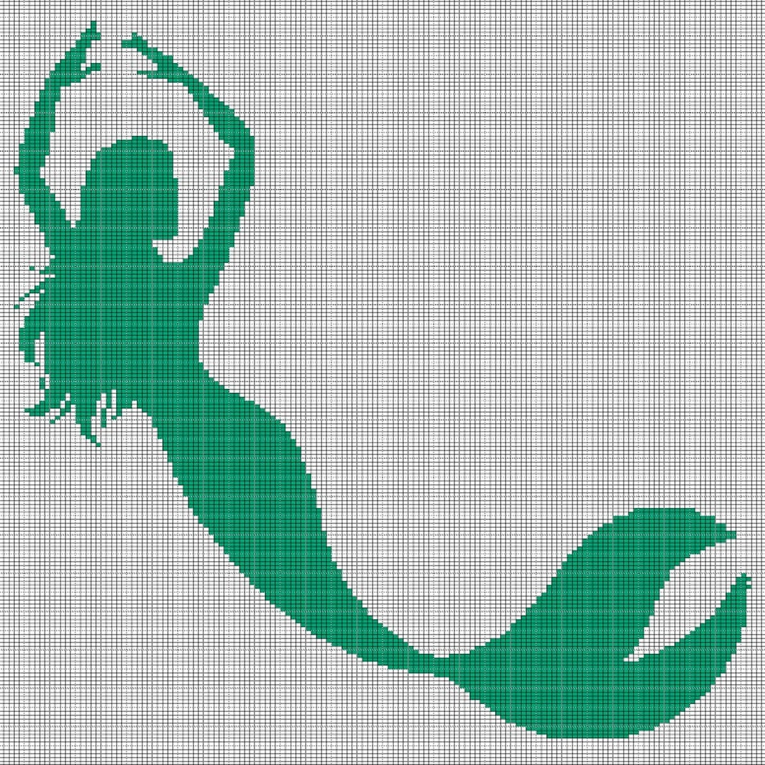Mermaid 4 Crochet Afghan Pattern Graph - Etsy