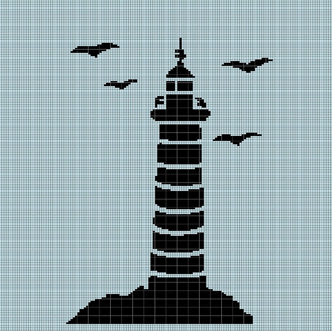 Lighthouse Crochet Afghan Pattern Graph - Etsy