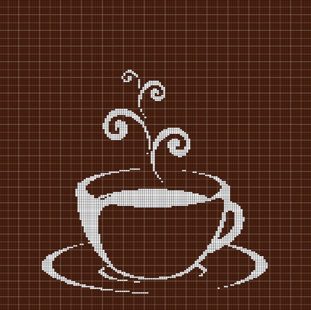 Coffee 3 Crochet Afghan Pattern Graph - Etsy