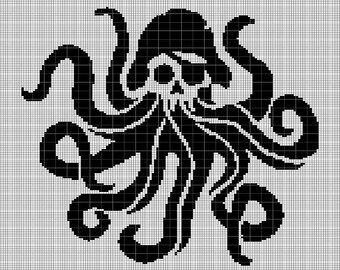 Purple Octopus Crochet Afghan Pattern Graph | Etsy