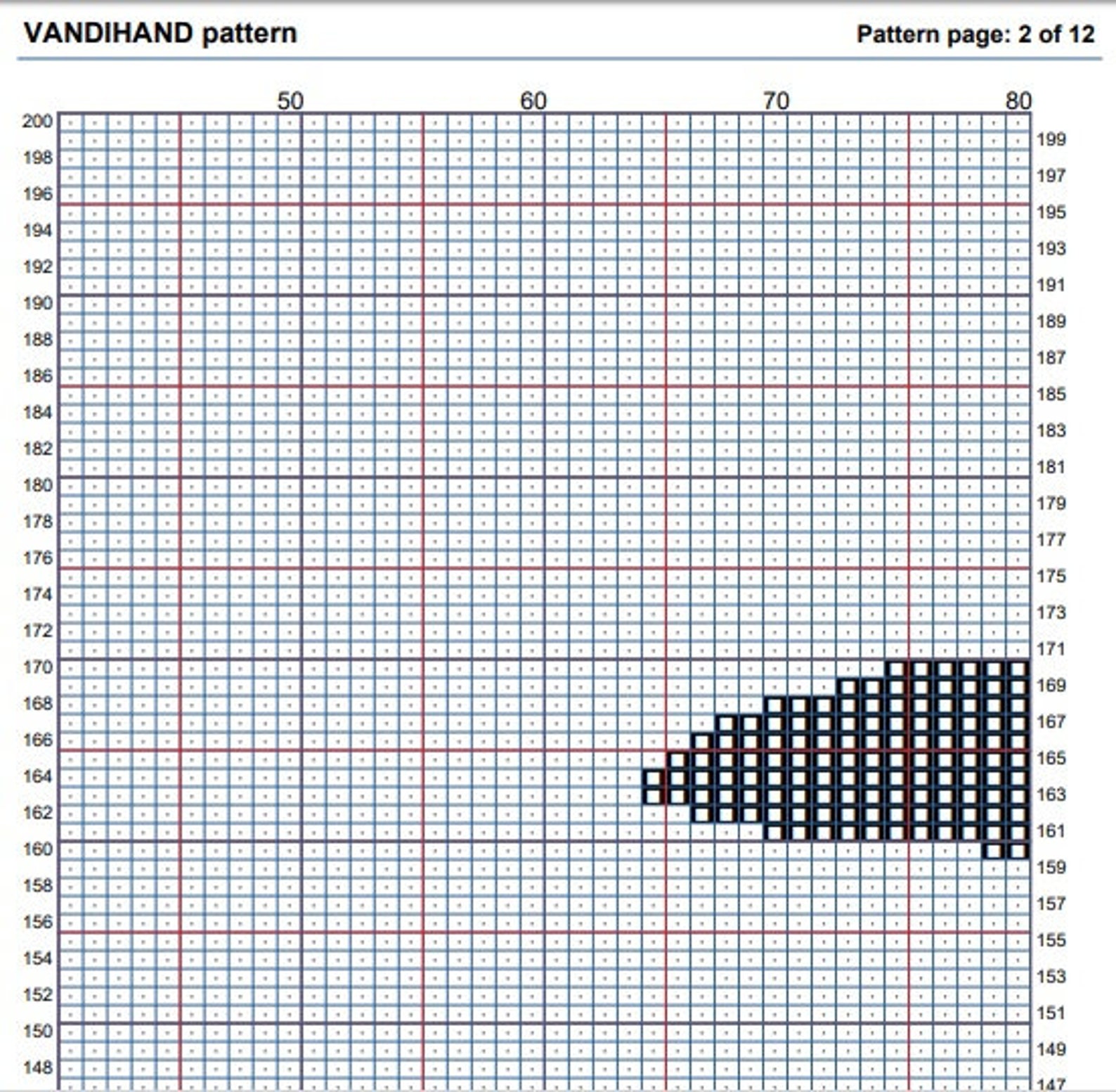 Raven Crochet Afghan Pattern Graph | Etsy