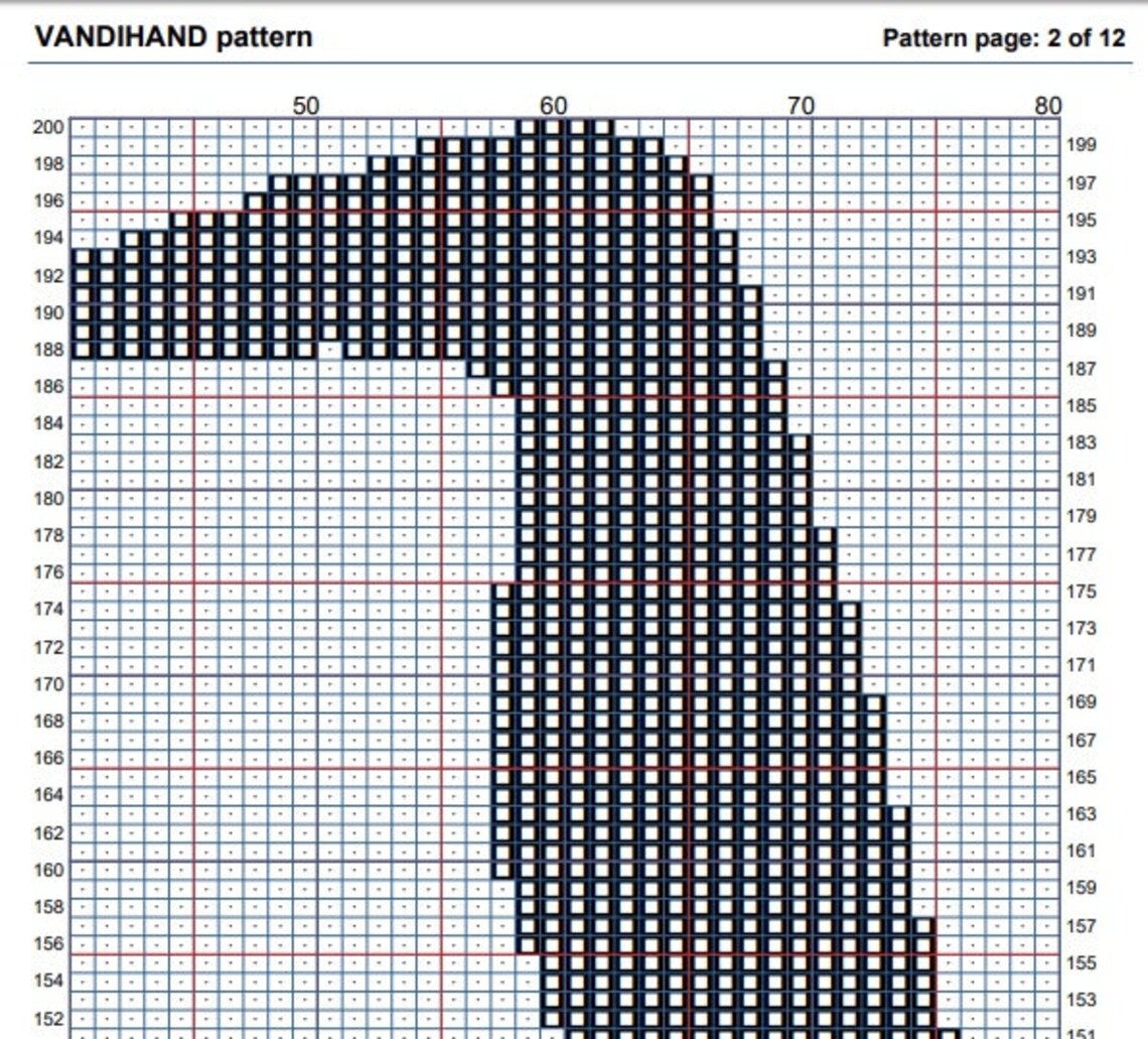 Rabbit Back Crochet Afghan Pattern Graph | Etsy