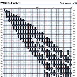 Swords Crochet Afghan Pattern Graph - Etsy