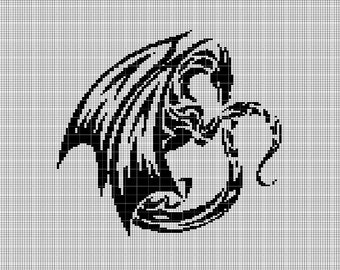 Dragon Crochet Afghan Pattern Graph | Etsy