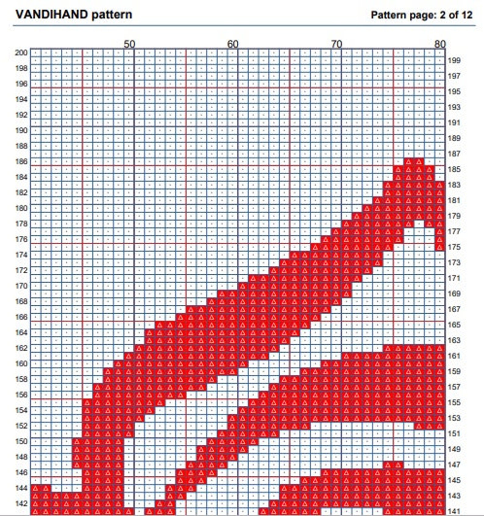 Rose 4 Crochet Afghan Pattern Graph | Etsy