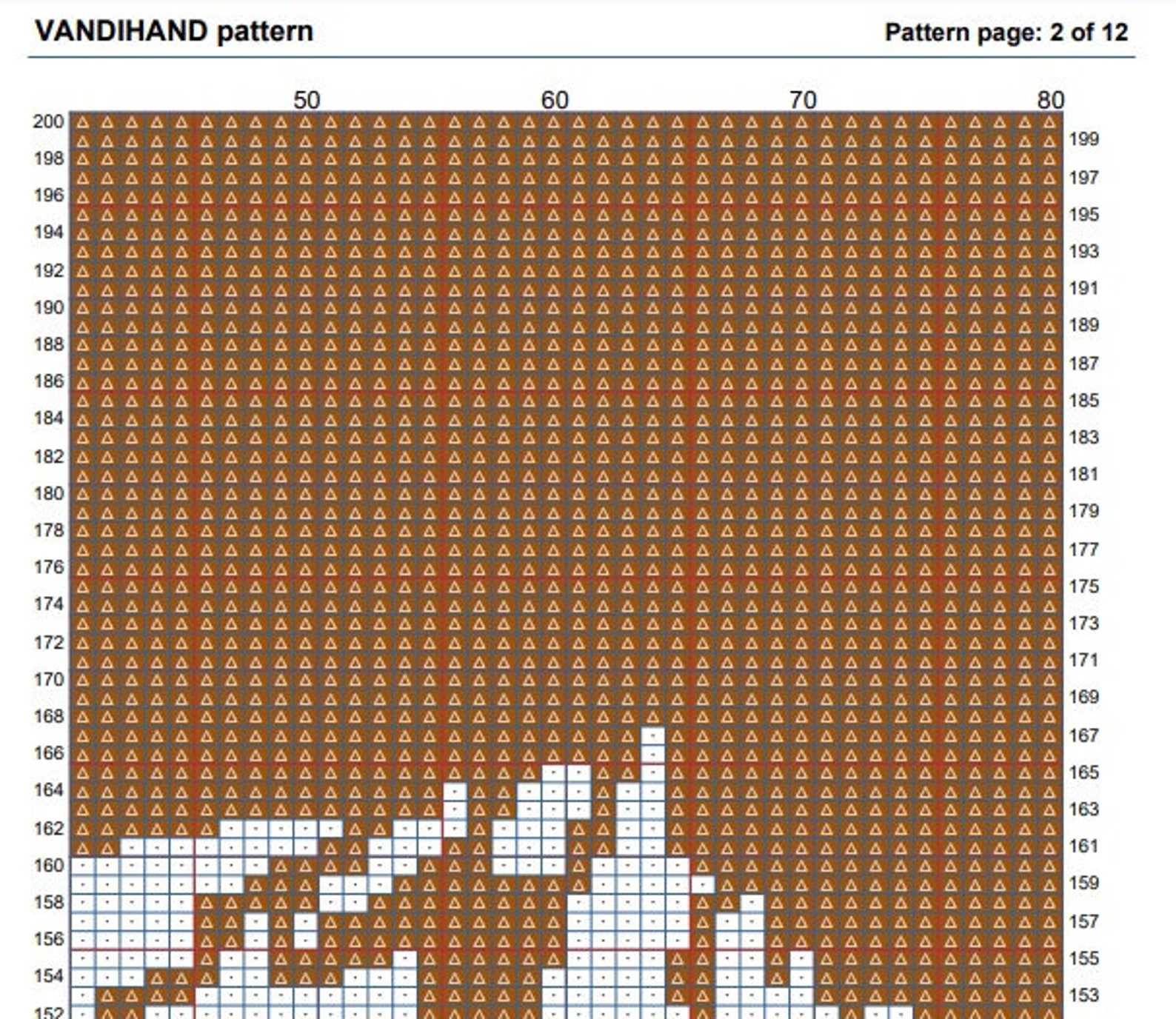 Tiger Crochet Afghan Pattern Graph - Etsy