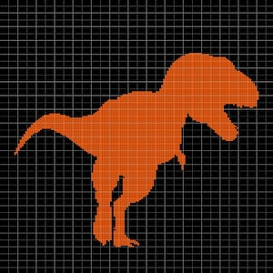 T-rex Crochet Afghan Pattern Graph - Etsy