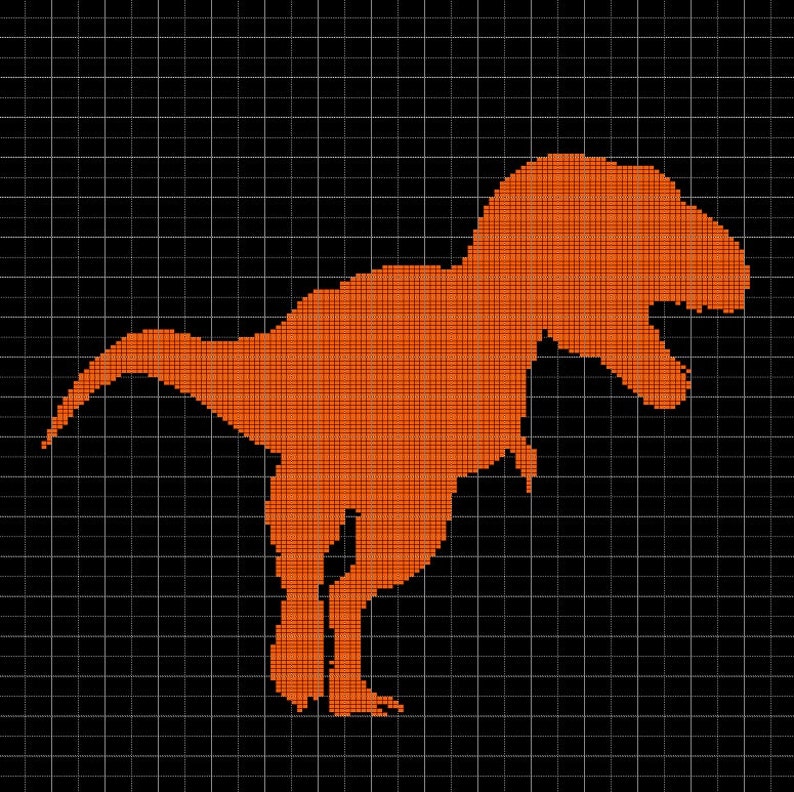 T-rex Crochet Afghan Pattern Graph | Etsy